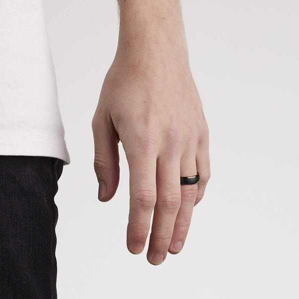 Black ring with wood inlay store