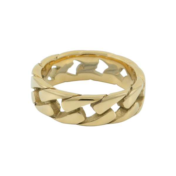 Men's Gold Chain Link Ring - ETRNL